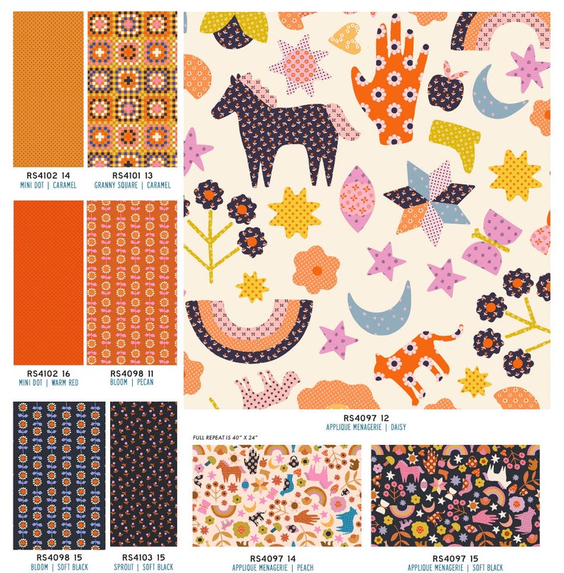 Meadow Star Puff Dots in Natural by Alexia Marcelle Abegg for Ruby Star ...