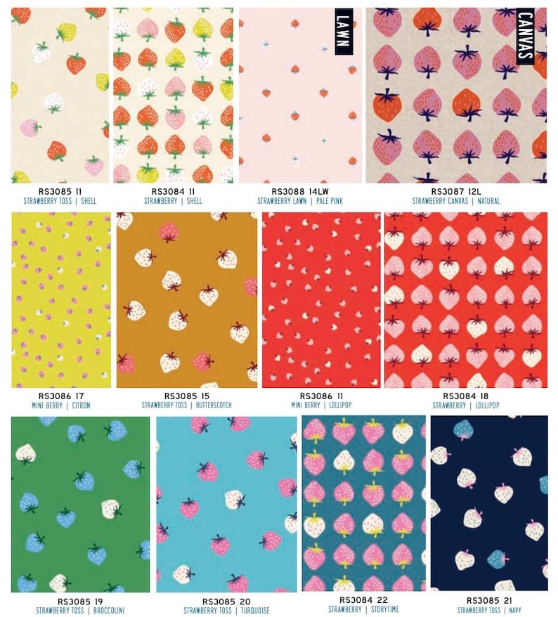 In Stock! Ruby Star Strawberry Mini Berry in Citron by Kimberly Kight ...