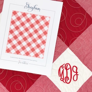 The Gingham Quilt PDF Quilt Pattern by Monograms for Makers - Instant ...