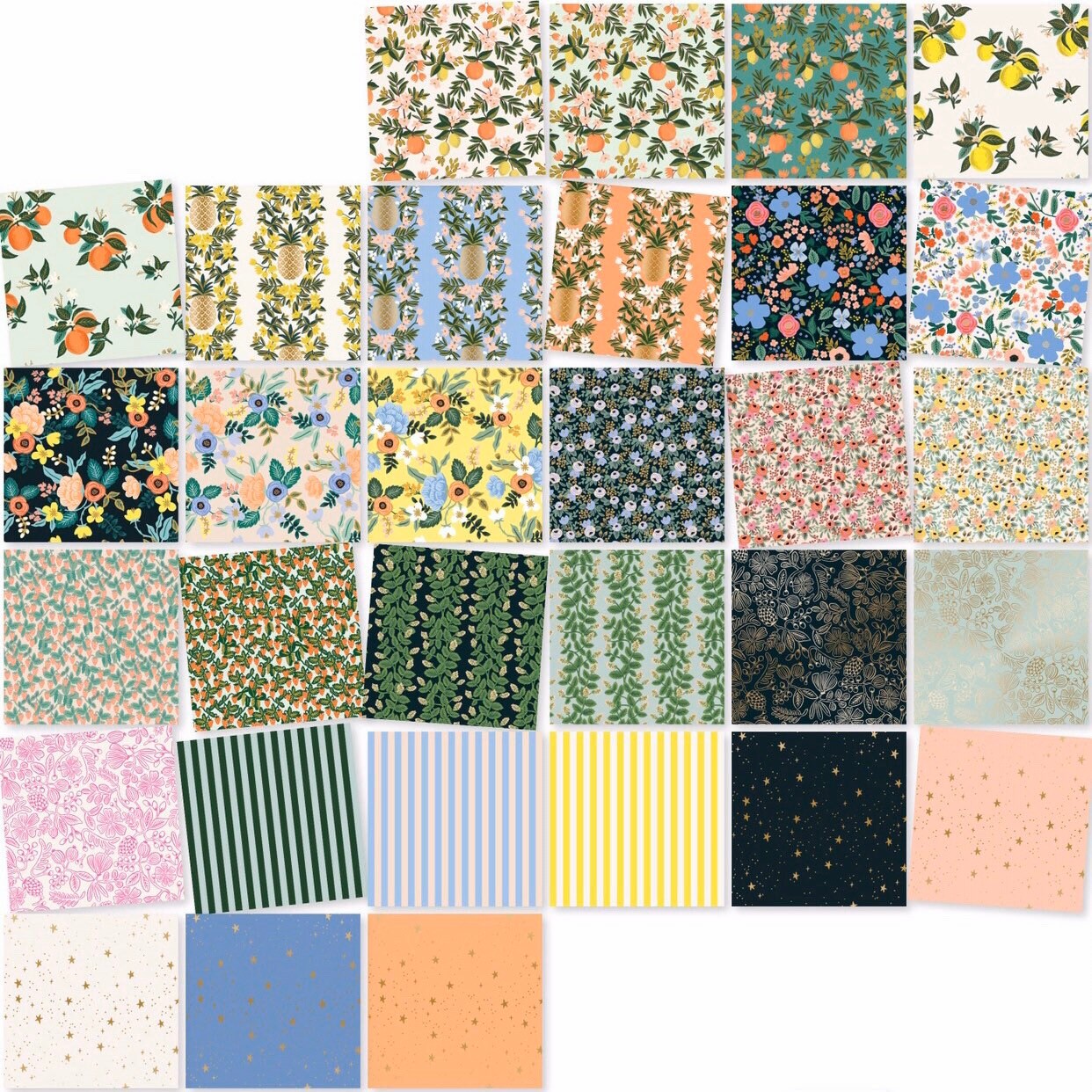 Primavera by Rifle Paper Co for Cotton and Steel in Yellow Birch Floral ...