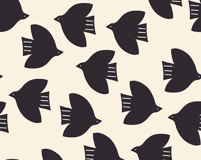 In Stock! Ruby Star Society Catnap Birds in Natural RS4135 11 - Fabric ...