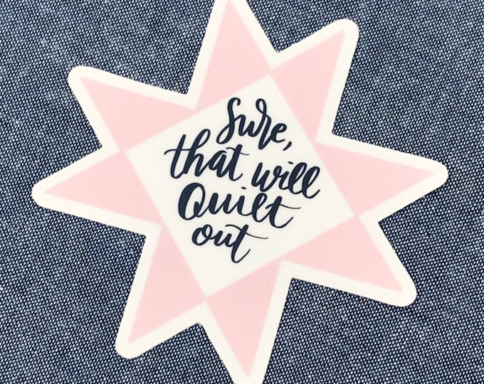 Vinyl Quilting Sticker in Navy and Pink Perfect for Your - Etsy