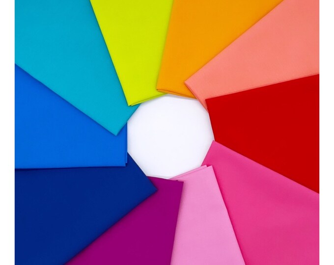 New 2024 Colors Moda Bella Solid Brights Collection Shop Cut Fat Quarter Bundle of 10 Moda Bella ...