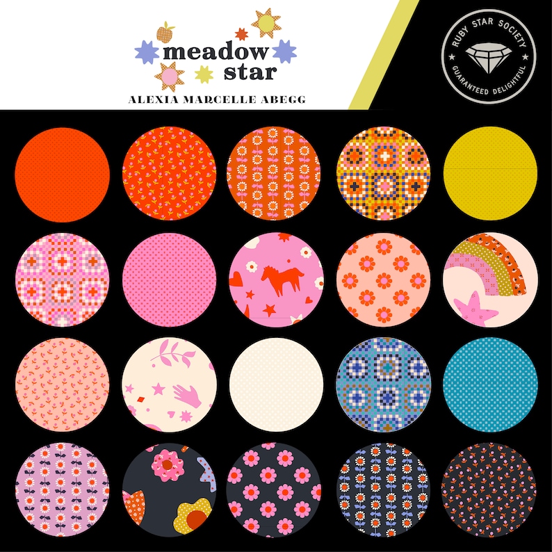 Meadow Star Puff Dots in Natural by Alexia Marcelle Abegg for Ruby Star ...