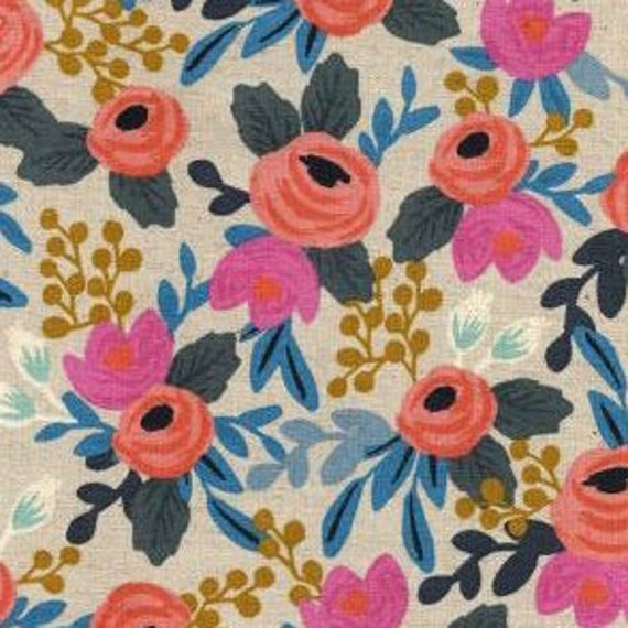 CANVAS Les Fleurs by Rifle Paper Co for Cotton and Steel | Etsy