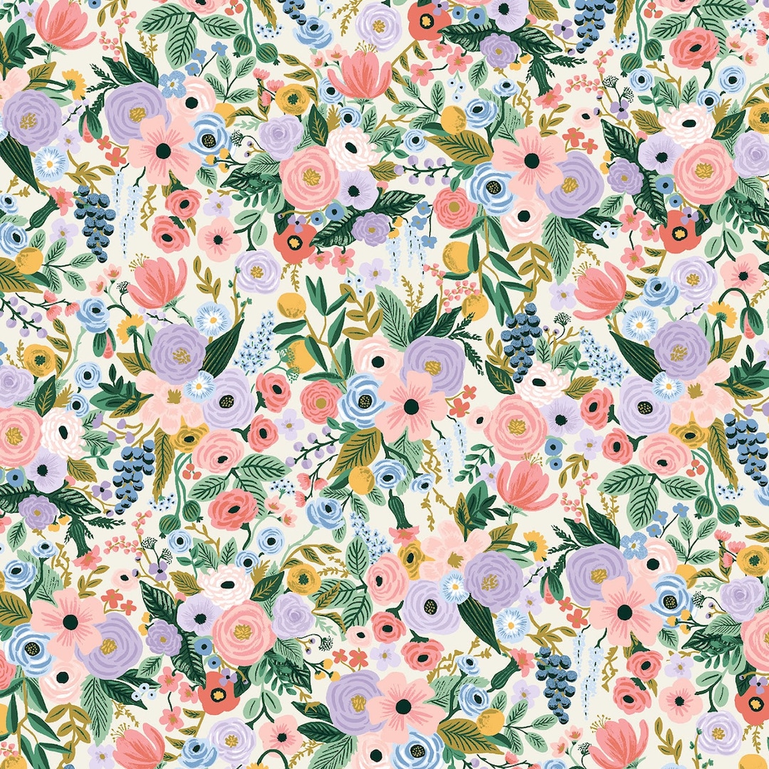 Rifle Paper Orchard PETITE Garden Party in Ivory RP104 IV7 - Cotton ...