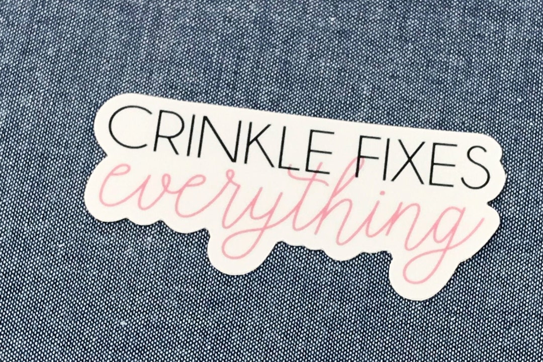 Crinkle Fixes Everything Vinyl Quilting Sticker in Navy and Pink ...