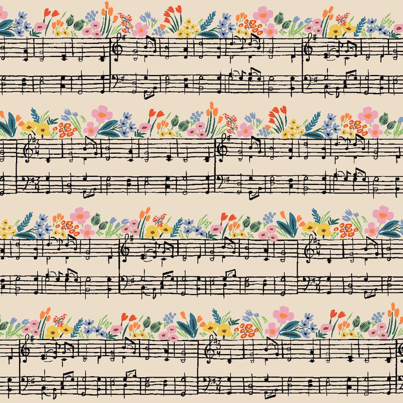 Garden Notes Fabric - Etsy
