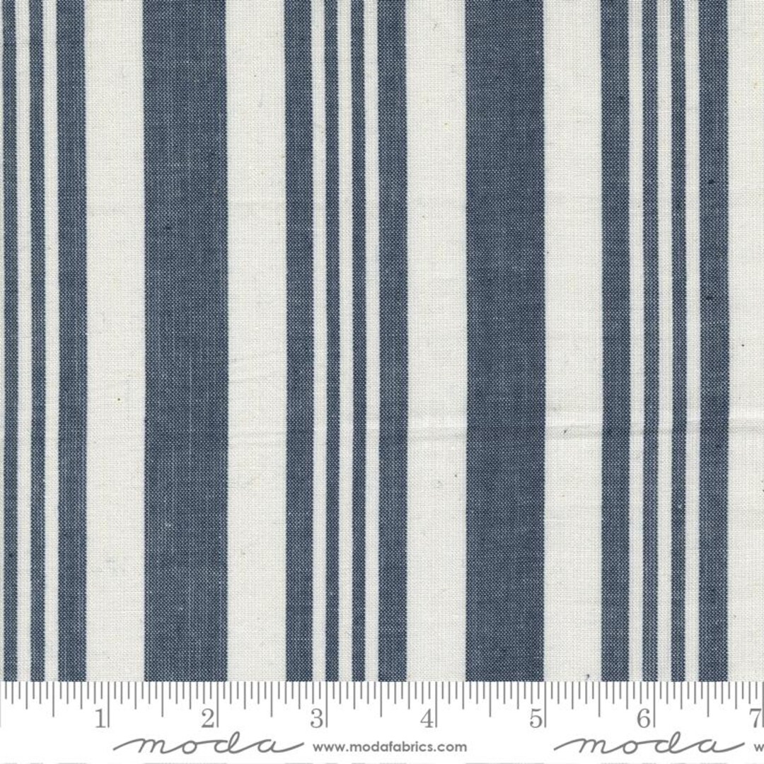 Moda Vista Wovens by Jenelle Kent of Pieces to Treasure Indigo Stripe ...