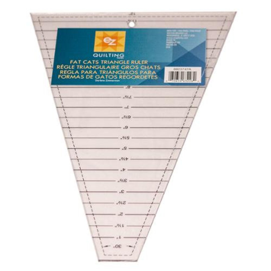 Fat Cats 30 Degree Acrylic Triangle Wedge Ruler From EZ Quilting by ...