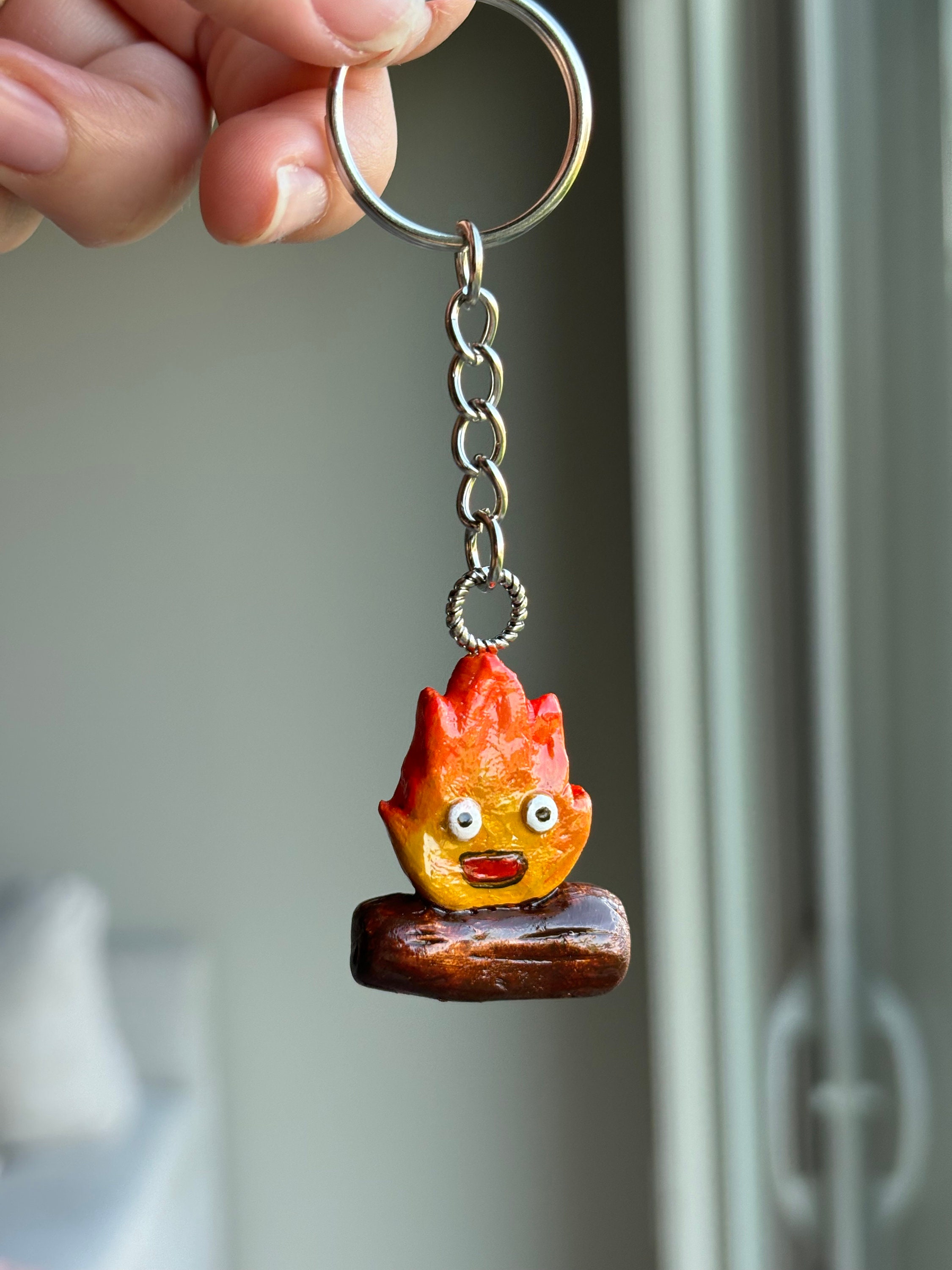 Calcifer Character Keychain - Etsy
