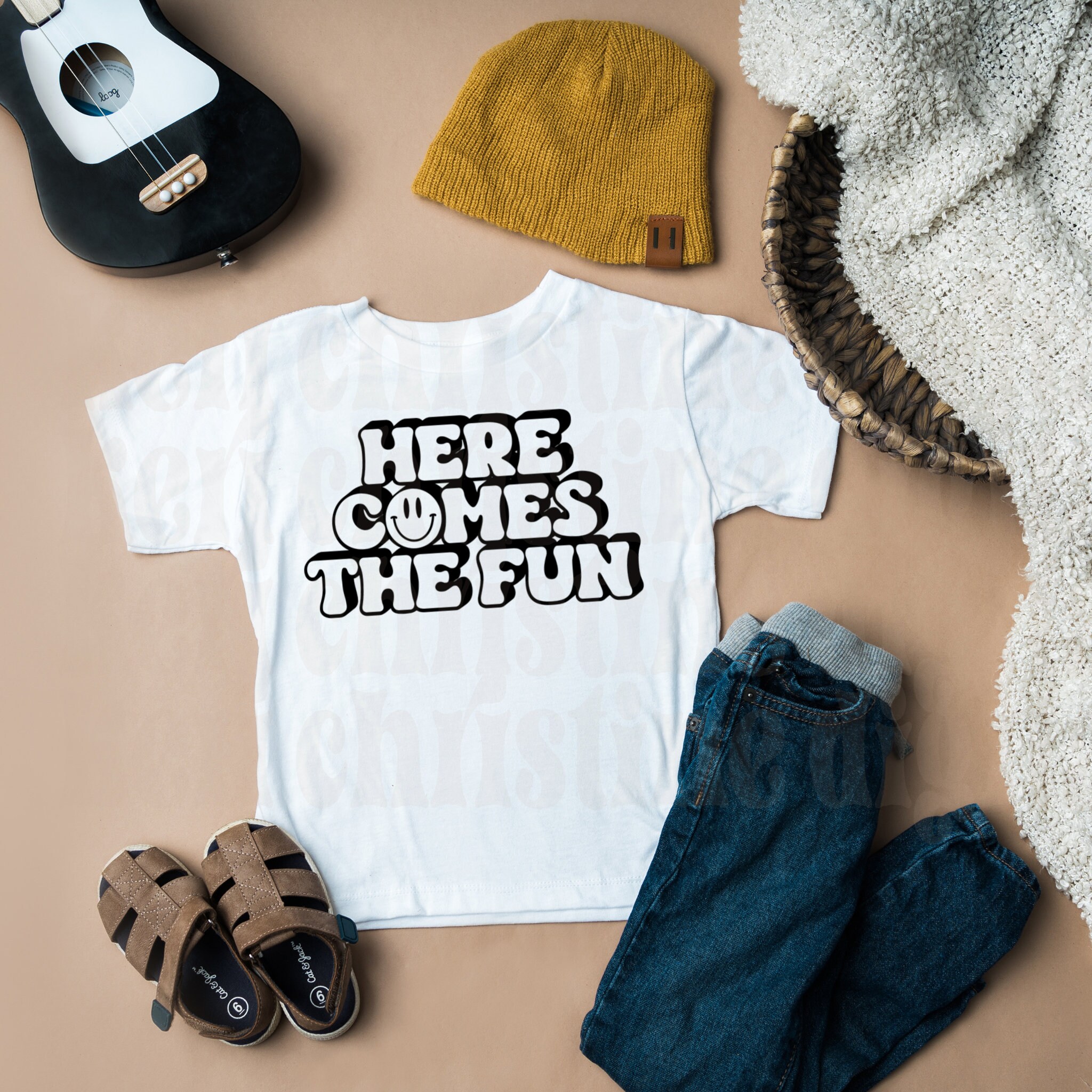 Here Comes the Fun Smiley Face SVG PNG | Baby Announcement Ideas | Here ...