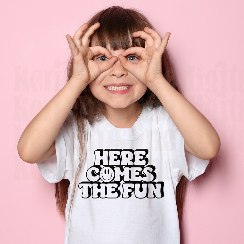 Here Comes the Fun Smiley Face SVG PNG | Baby Announcement Ideas | Here ...