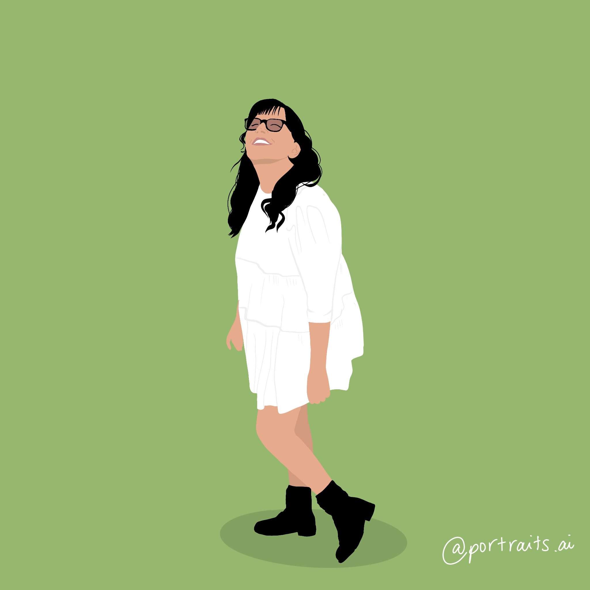 Single Person Full Body Digital Portrait Illustration Custom Color ...