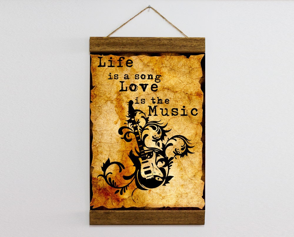 Music Quote "life is a Song Love is the Music", Fancy Guitar Music ...