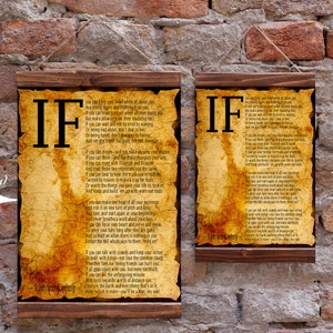 IF Poem Art Print IF Poem by Rudyard Kipling If Poem Wall Art If You ...