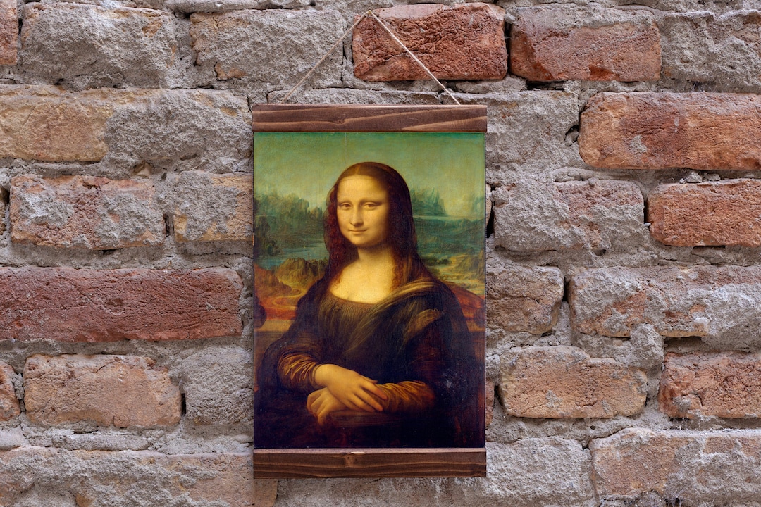 Mona Lisa by Leonardo Da Vinci Wood Framed Canvas Print, Perfect Gift ...