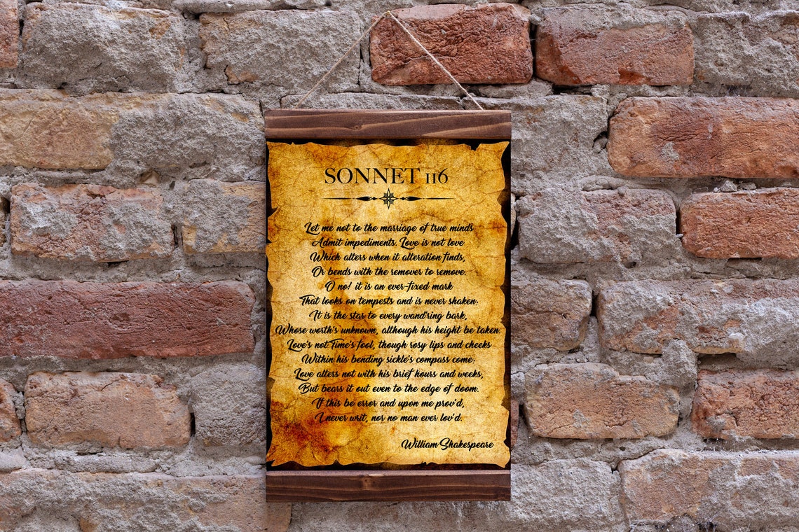 Sonnet 116 by William Shakespeare Poetry Love Poem Love Poetry - Etsy