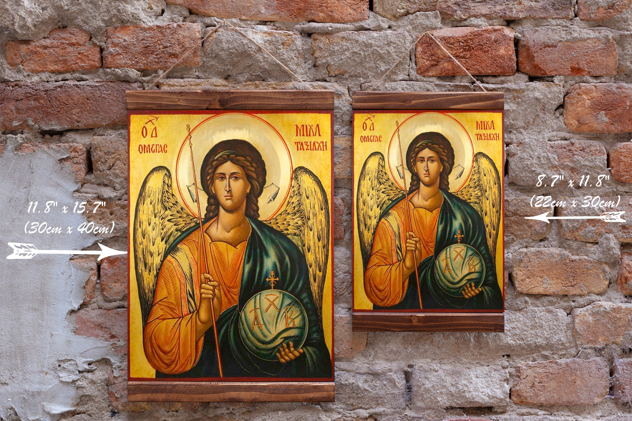 Archangel Michael Greek Orthodox Icon, Angel Michael Russian Icon ...