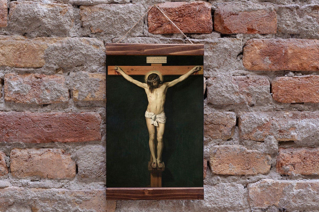 Christ Crucified (1632) by Diego Velazquez, Christian Catholic Religion Wood Framed Canvas Print ...