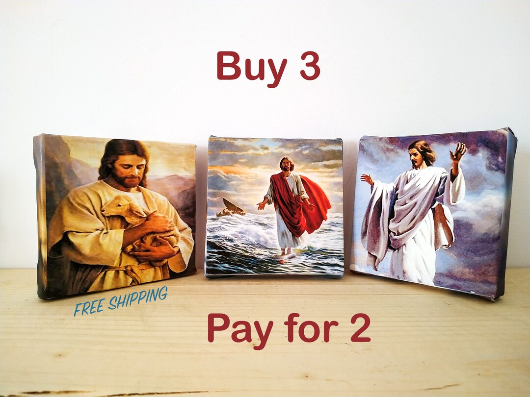 Set of 3 Jesus Christ Small Canvas Print, Buy 3 and Pay for 2 Print on ...