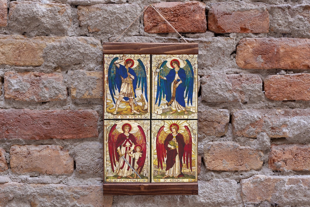 The Four Archangels Uriel, Gabriel, Raphael, and Michael Catholic Icon ...