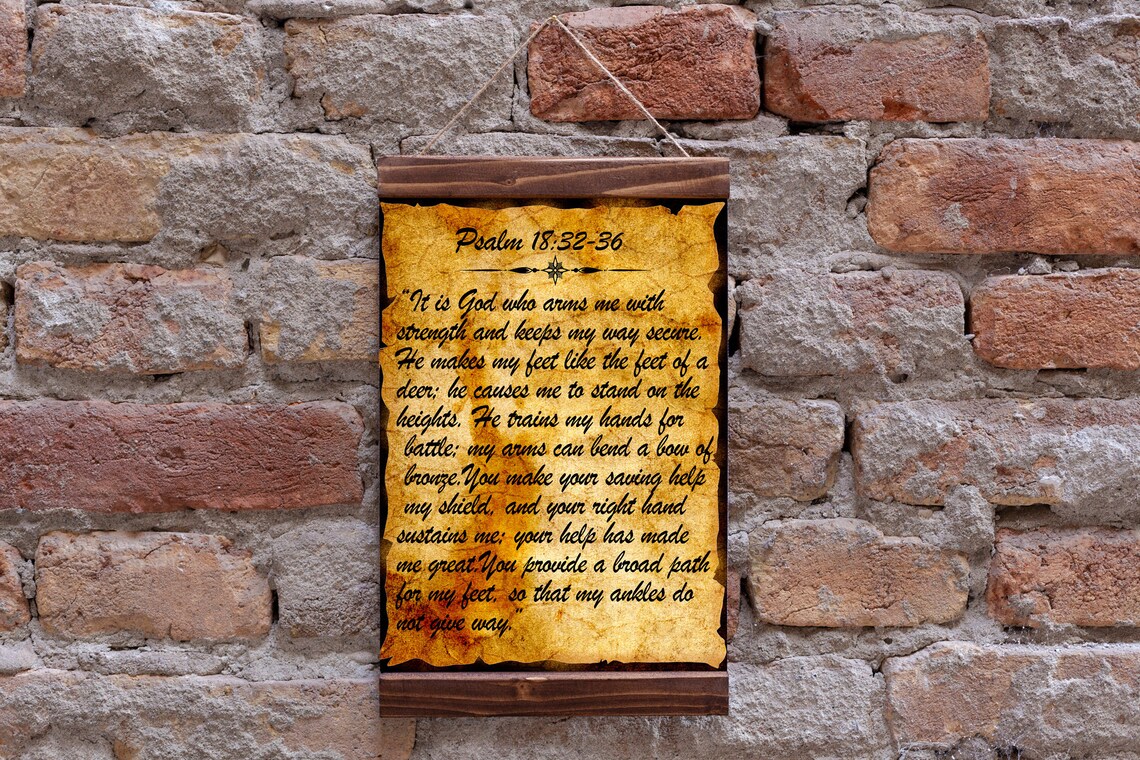 Psalm 18:23-36 Psalm Quote Bible Decor Bible Wall Art Psalm Gift for ...