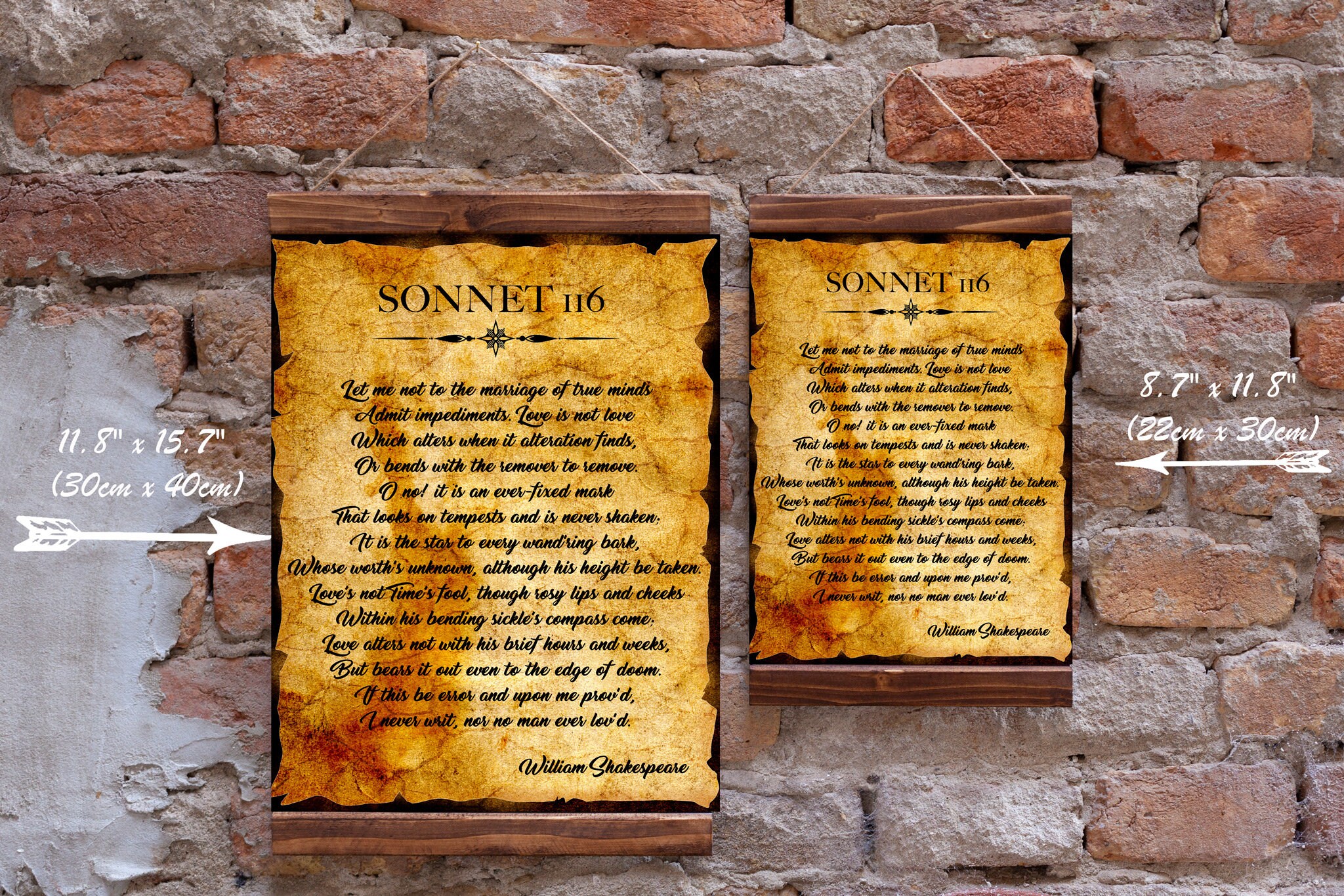 Sonnet 116 by William Shakespeare Poetry Love Poem Love Poetry | Etsy