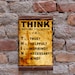 Classroom Poster Think Educational Poster School Poster Home School ...