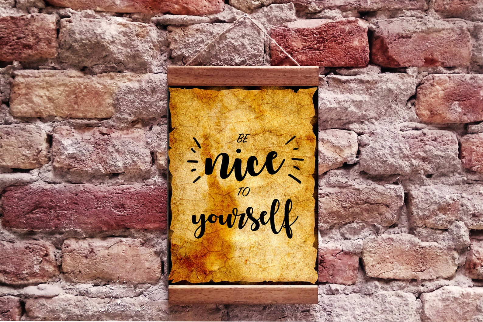 Be Nice to Yourself Canvas Wall Banner self Care Wall Flag Be | Etsy