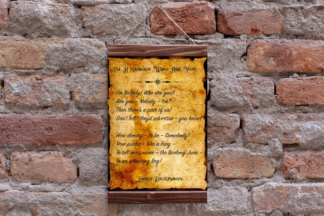 I'm A Nobody Who Are You? Poem by Emily Dickinson Poetry Quote Poetry ...
