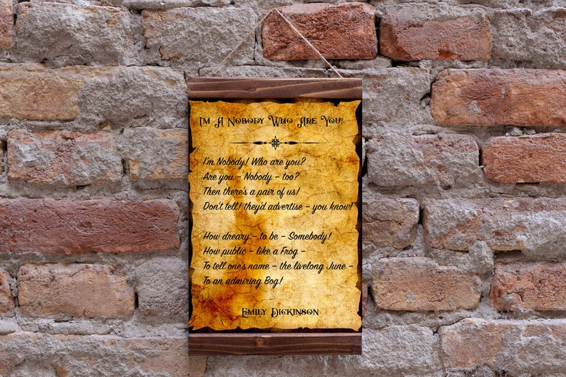 I'm A Nobody Who Are You? Poem by Emily Dickinson Poetry Quote Poetry ...