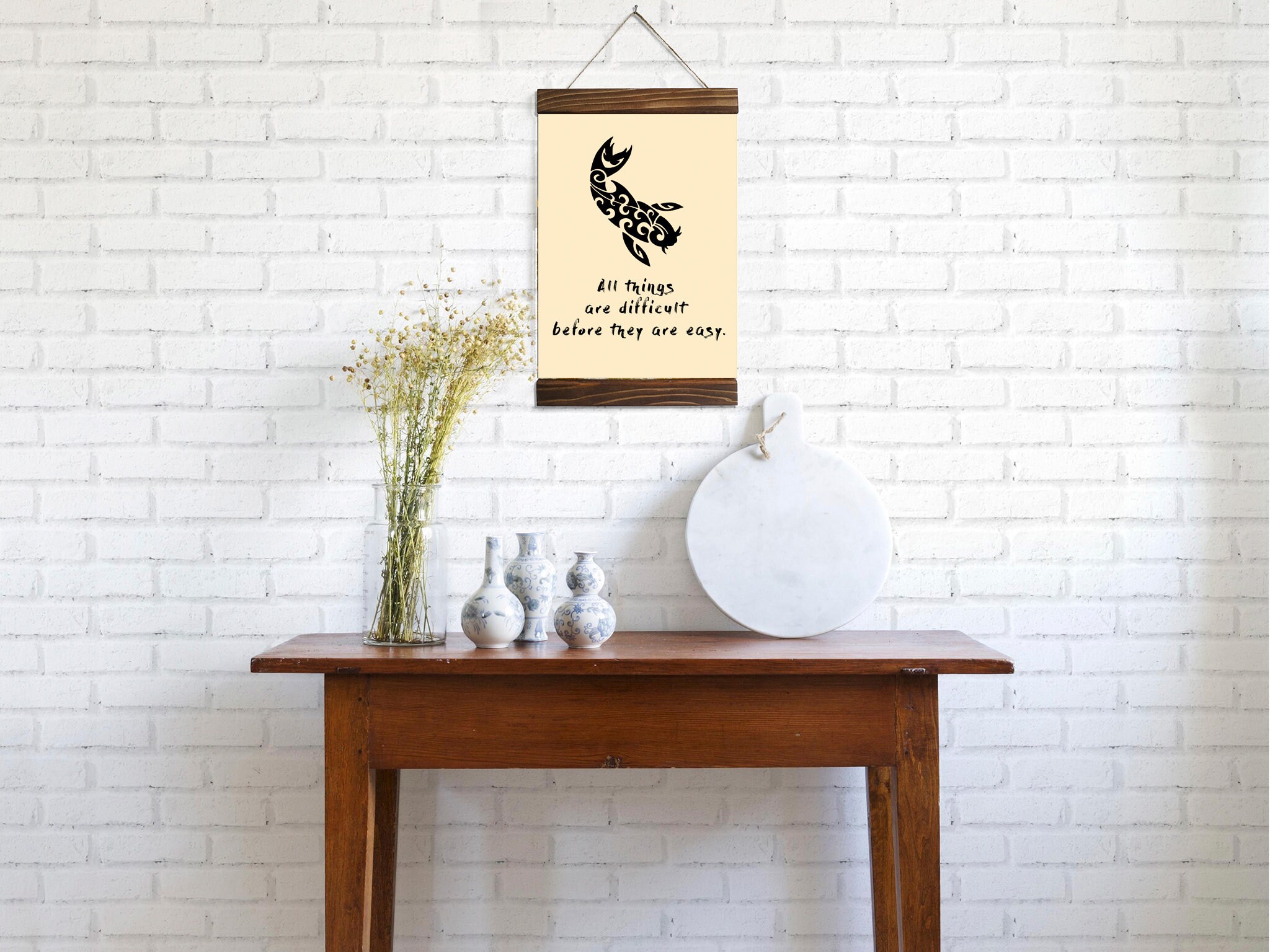 Koy Fish Motivational Wise Chinese Proverb, Gold Fish Charm Wise Man ...