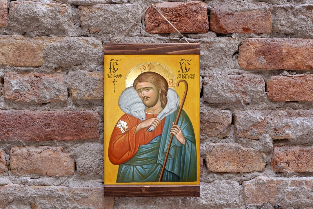 Jesus Christ the Good Shepherd Greek Byzantine Orthodox Christian Icon ...