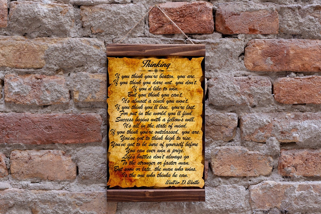 Thinking Poem by Walter D Wintle 1905 Unity Magazine Poster Print ...