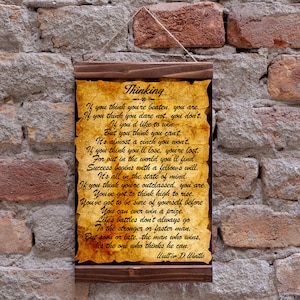 Thinking Poem by Walter D Wintle 1905 Unity Magazine Poster Print ...