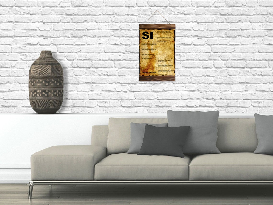 Si Par Rudyard Kipling Poème En Français Wall Art Wood Framed Canvas ...