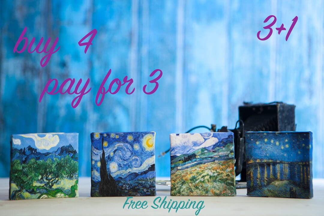Set of 4 Vincent Willem Van Gogh Small Canvas Prints at the Price of 3 ...