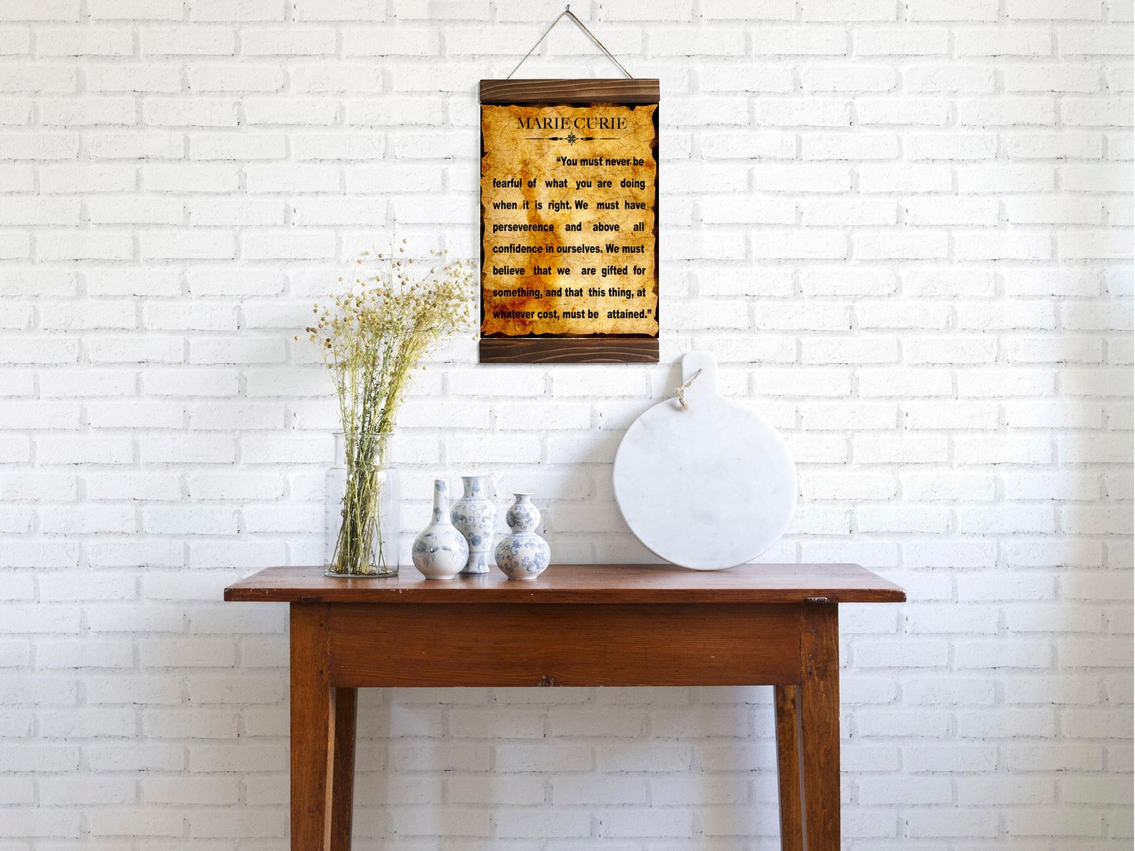 Marie Curie Quote Scientific Girl Quote Science Poster Wall Art Wood ...