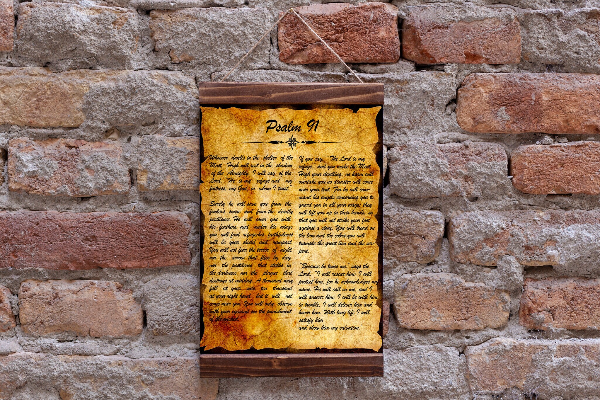 Psalm 91 Print Psalm Poster Psalm Wall Art Christian Gift for Son Gift ...