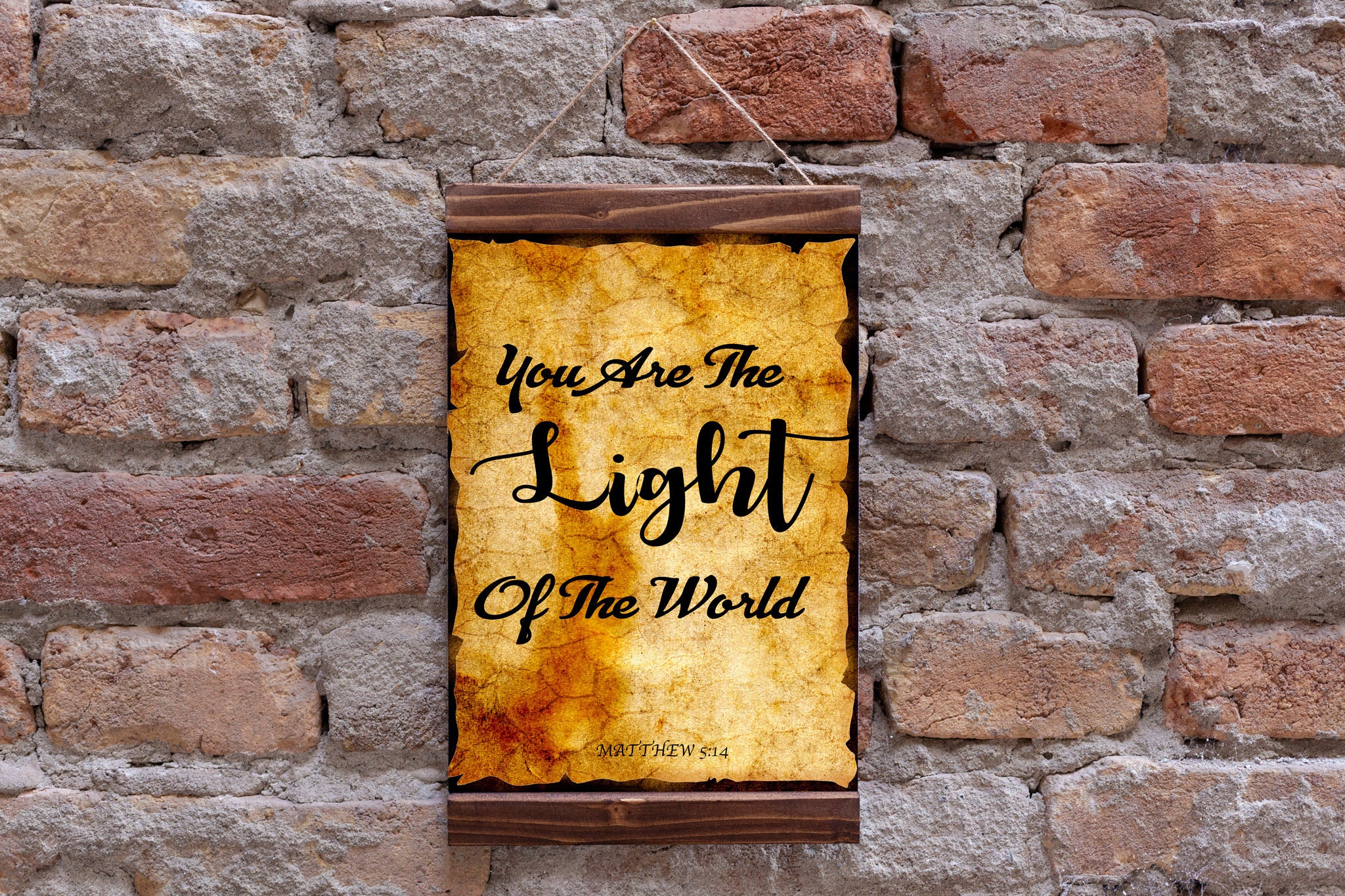 You are the Light of the World Matthew 5:14 Scripture Art | Etsy