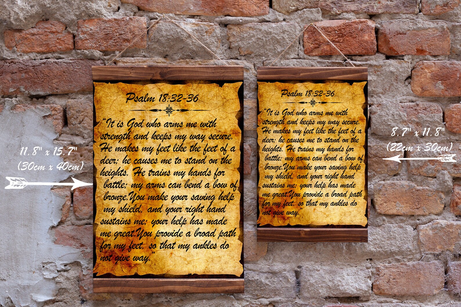 Psalm 18:23-36 Psalm Quote Bible Decor Bible Wall Art Psalm | Etsy