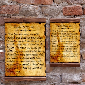 Psalm 18:23-36 Psalm Quote Bible Decor Bible Wall Art Psalm Gift for ...