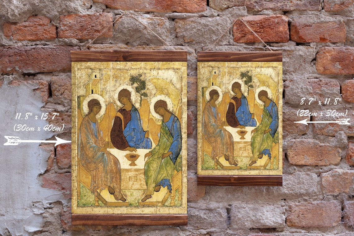 HOLY TRINITY ICON by Rublev Andrei, Greek Orthodox Icon Christian ...