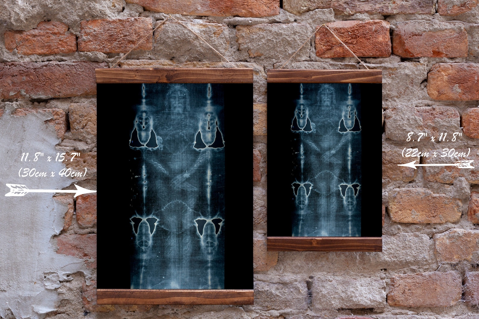 The Shroud of Turin X-ray Jesus Christ Wood Framed Canvas Print, the ...