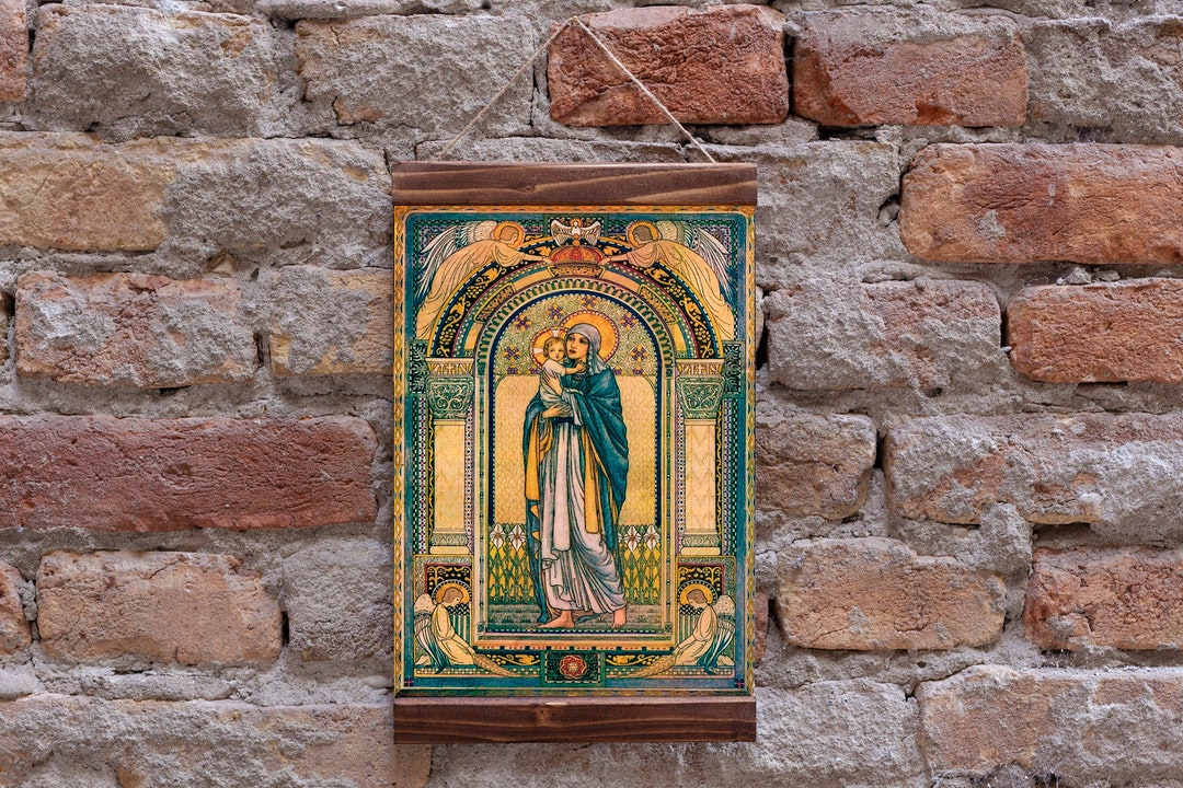 Madonna and Child by Jeanne Antoinette Labrousse Wood Framed Canvas ...