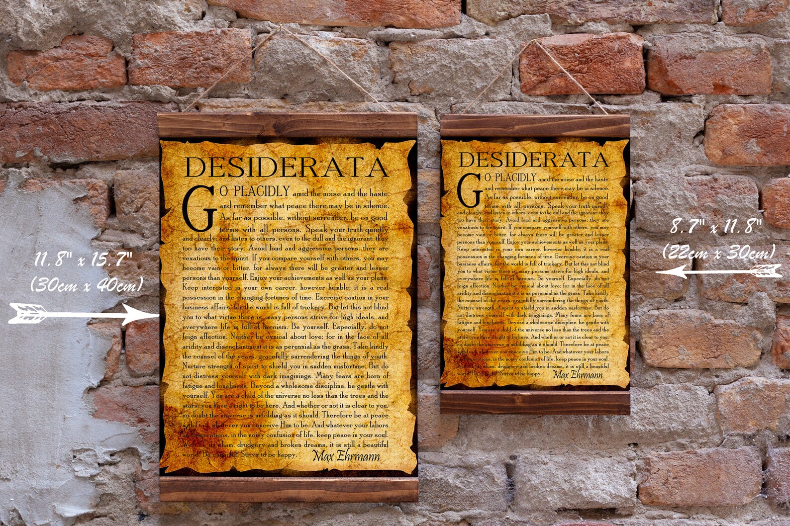 Desiderata Poem by Max Ehrmann Wood Framed Canvas Print | Etsy