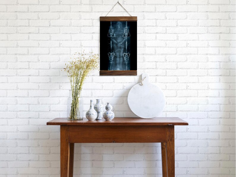The Shroud of Turin X-ray Jesus Christ Wood Framed Canvas Print, the ...
