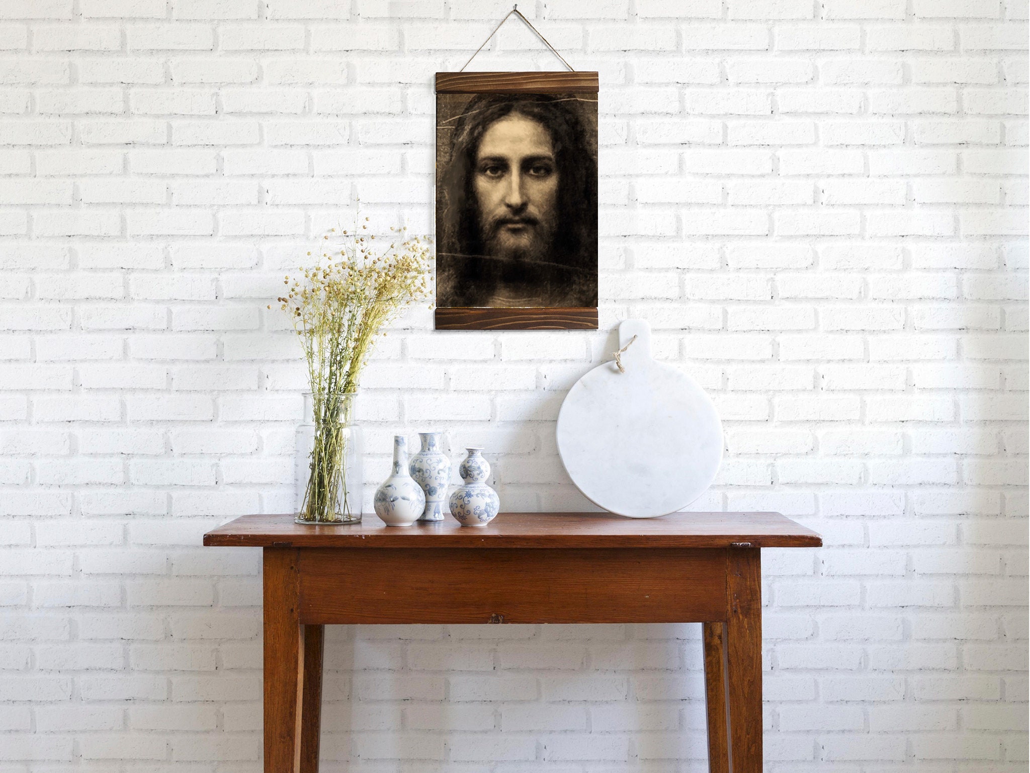 Jesus Christ Face Wood Framed Canvas Print, Perfect Gift - Etsy