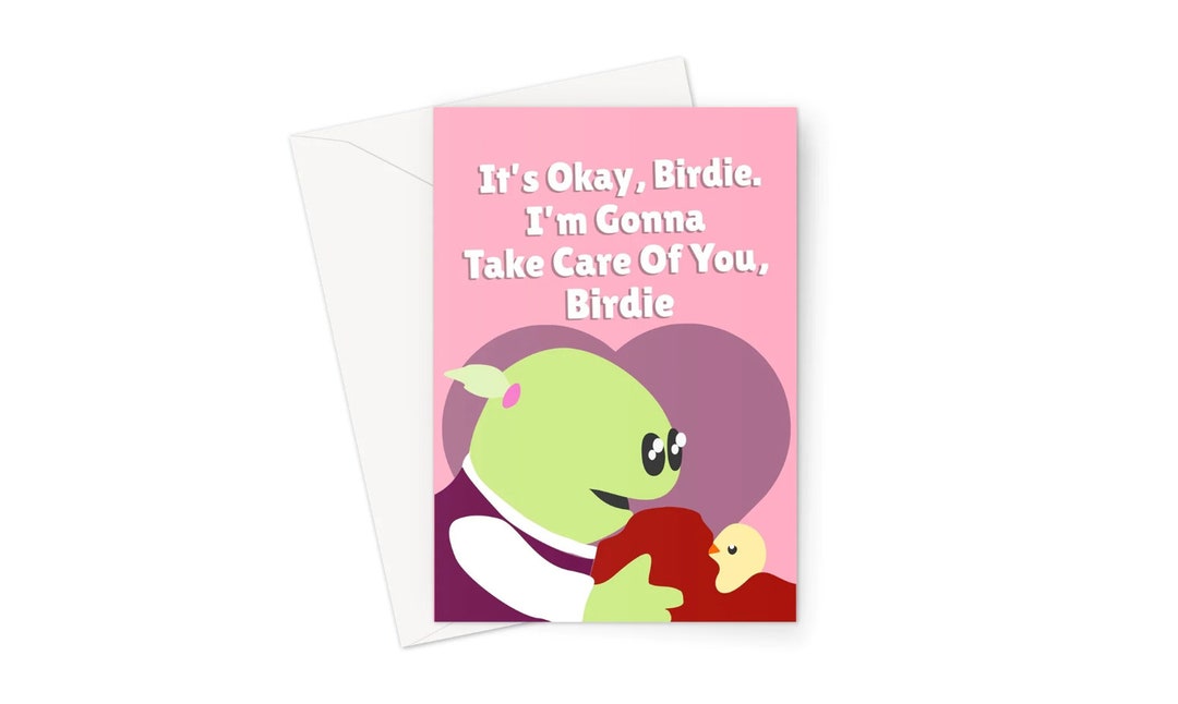 It's Okay Birdie I'm Gonna Take Care of You Nanalan A5 Greeting Card Anniersary Birthday Cute ...